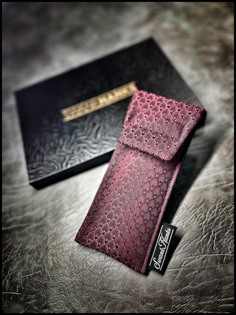 Burgundy Basketweave Pouch – SwankHanks